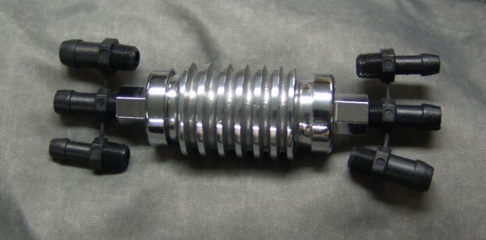Finned Aluminum Fuel Filter | Kool Rides / Ricks Hot Rod Works
