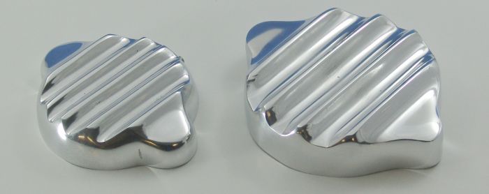 Finned Radiator Cap Cover - Small | Kool Rides / Ricks Hot Rod Works